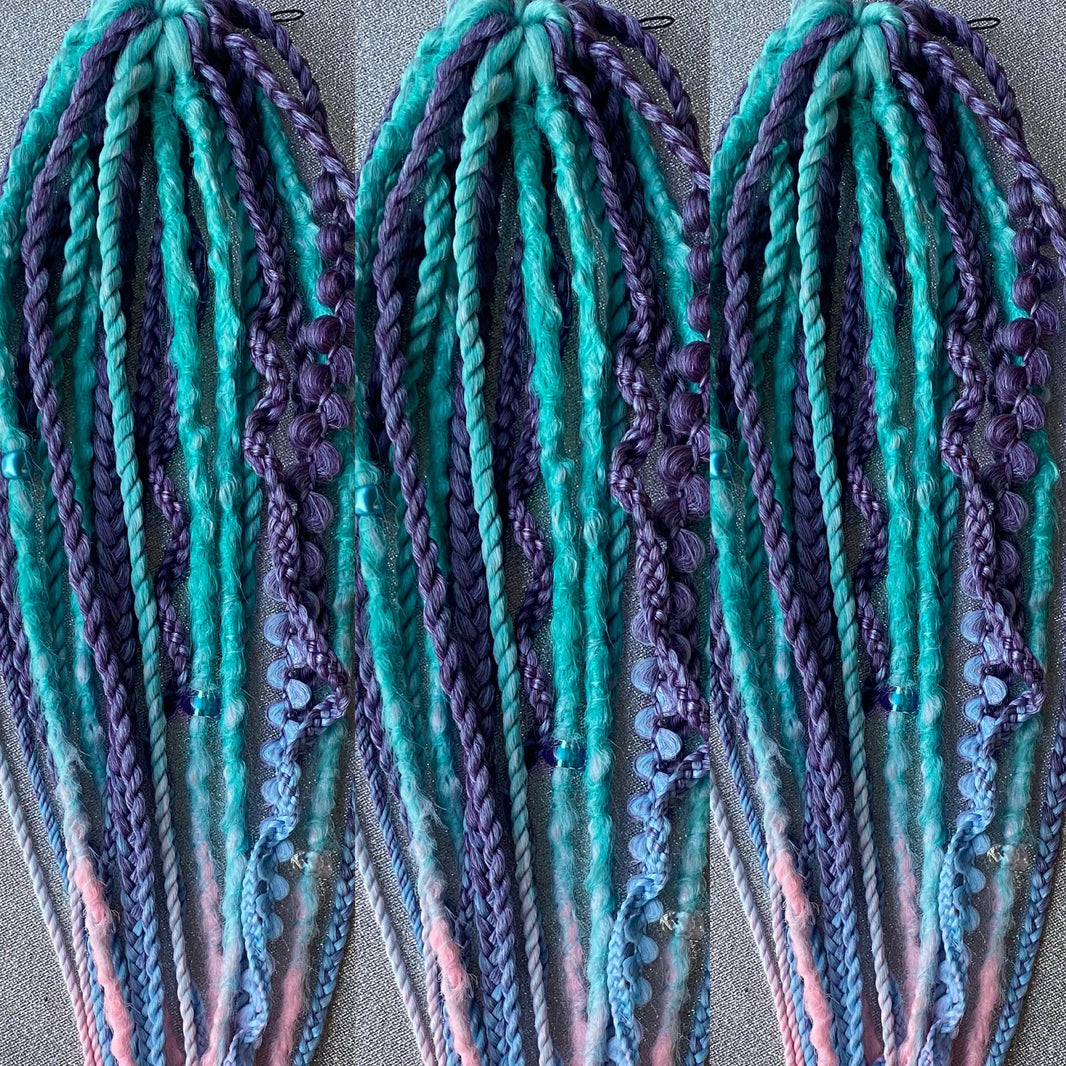 Blue Synthetic Dreadlocks | Handmade Blue Dread Sets – MeadowDreads
