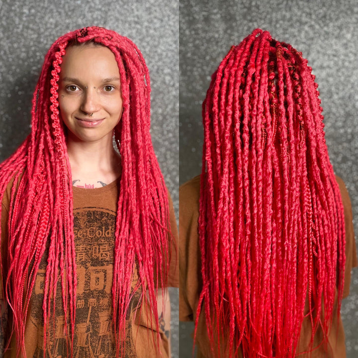 Red and Ginger Synthetic Dreadlocks | Handmade Dread Sets – MeadowDreads